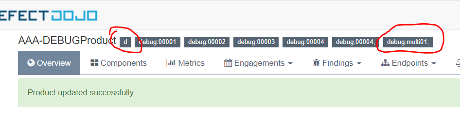 Adding a new tag(s) in product, with Markdown field, falls in a duplication of the existing ...