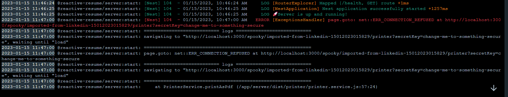 [BUG] PDF Export not working in Docker · Issue #1181 · AmruthPillai/Reactive-Resume · GitHub