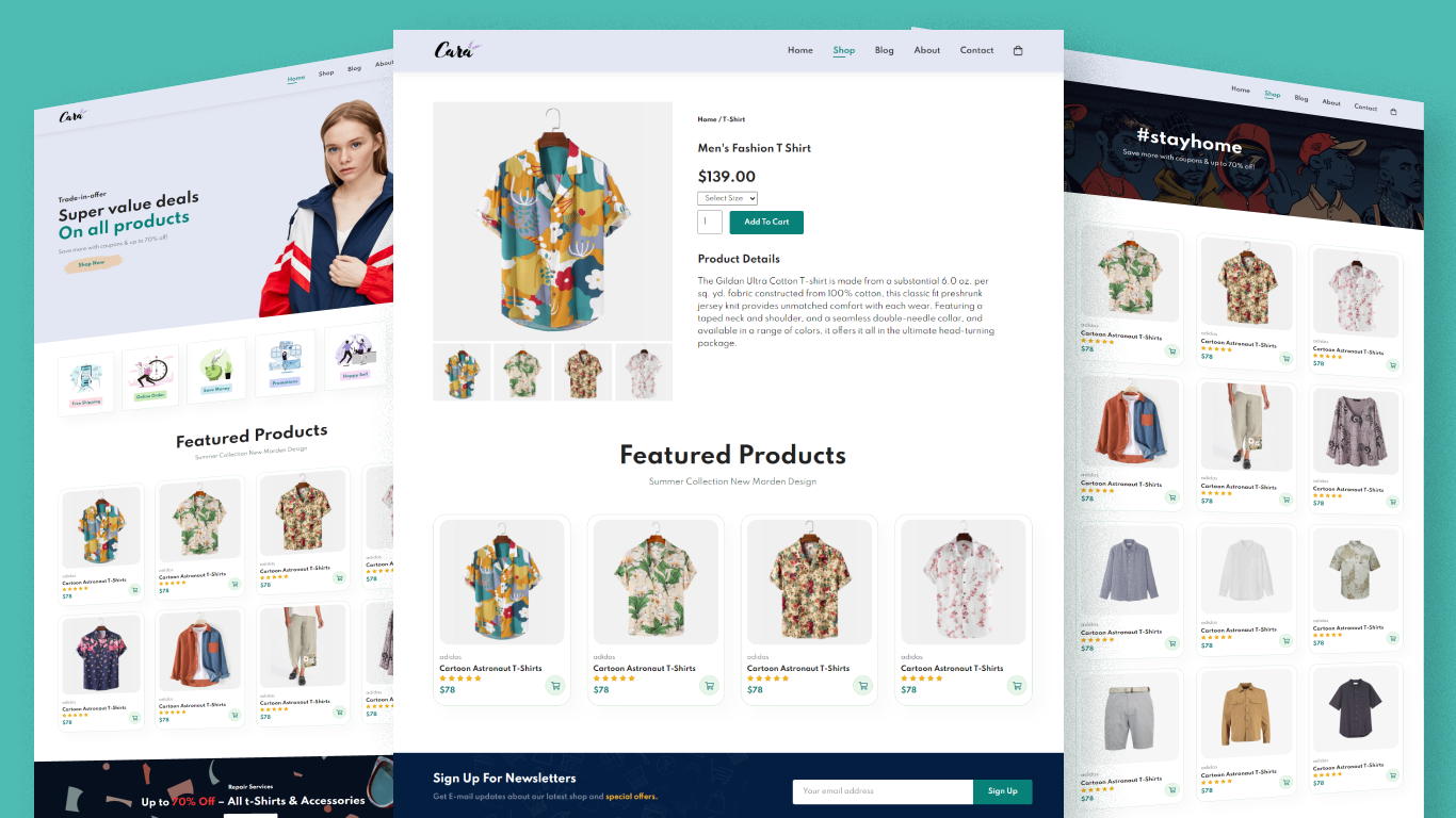 GitHub - Tscandol/W0_CaraWeb: 6paages fully responsive E-Commerce Website