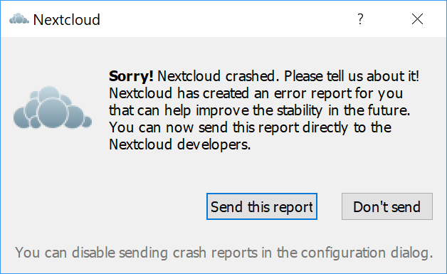 Client crashes when removing external HDD · Issue #167 · nextcloud/desktop · GitHub
