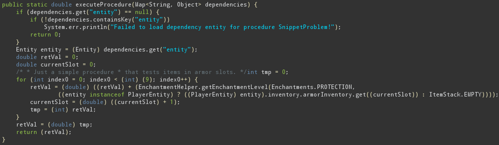 "Custom code snippet" procedure block bug · Issue #385 · MCreator/MCreator · GitHub