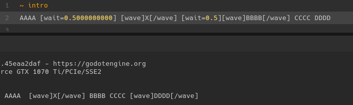 BBCode is Not Correctly Re-Added When Using GDM's Markup · Issue #43 · nathanhoad/godot_dialogue ...