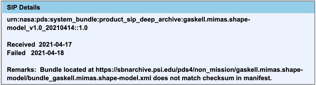 NSSDCA Delivery: SBN-PSI Batch #11 · Issue #99 · NASA-PDS/operations · GitHub
