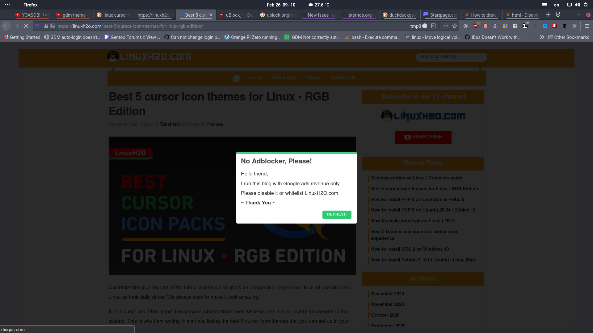 linuxh2o.com anti adblock · Issue #8623 · uBlockOrigin/uAssets · GitHub