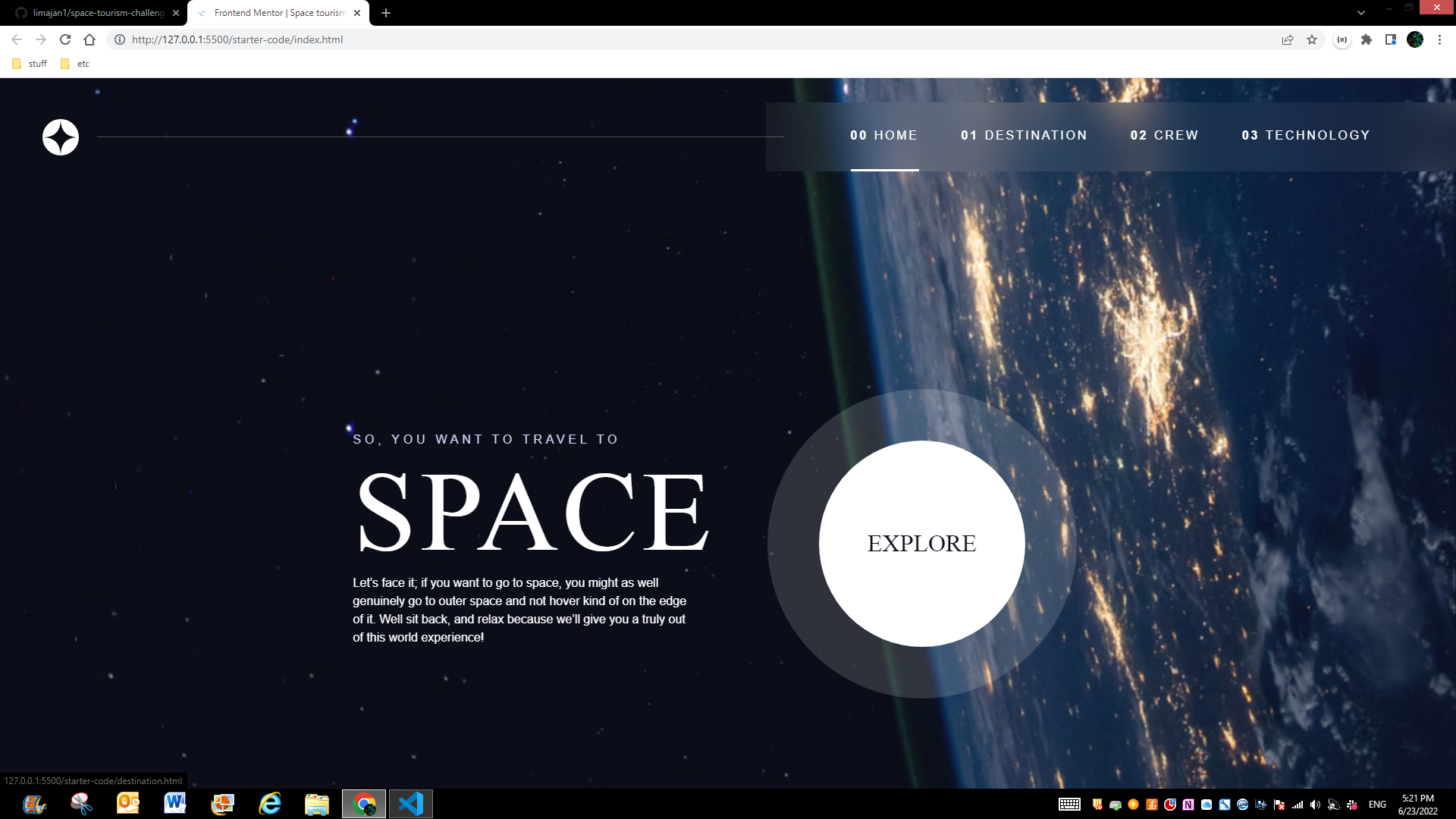 GitHub - MSaadat1/space-tourism-challenge