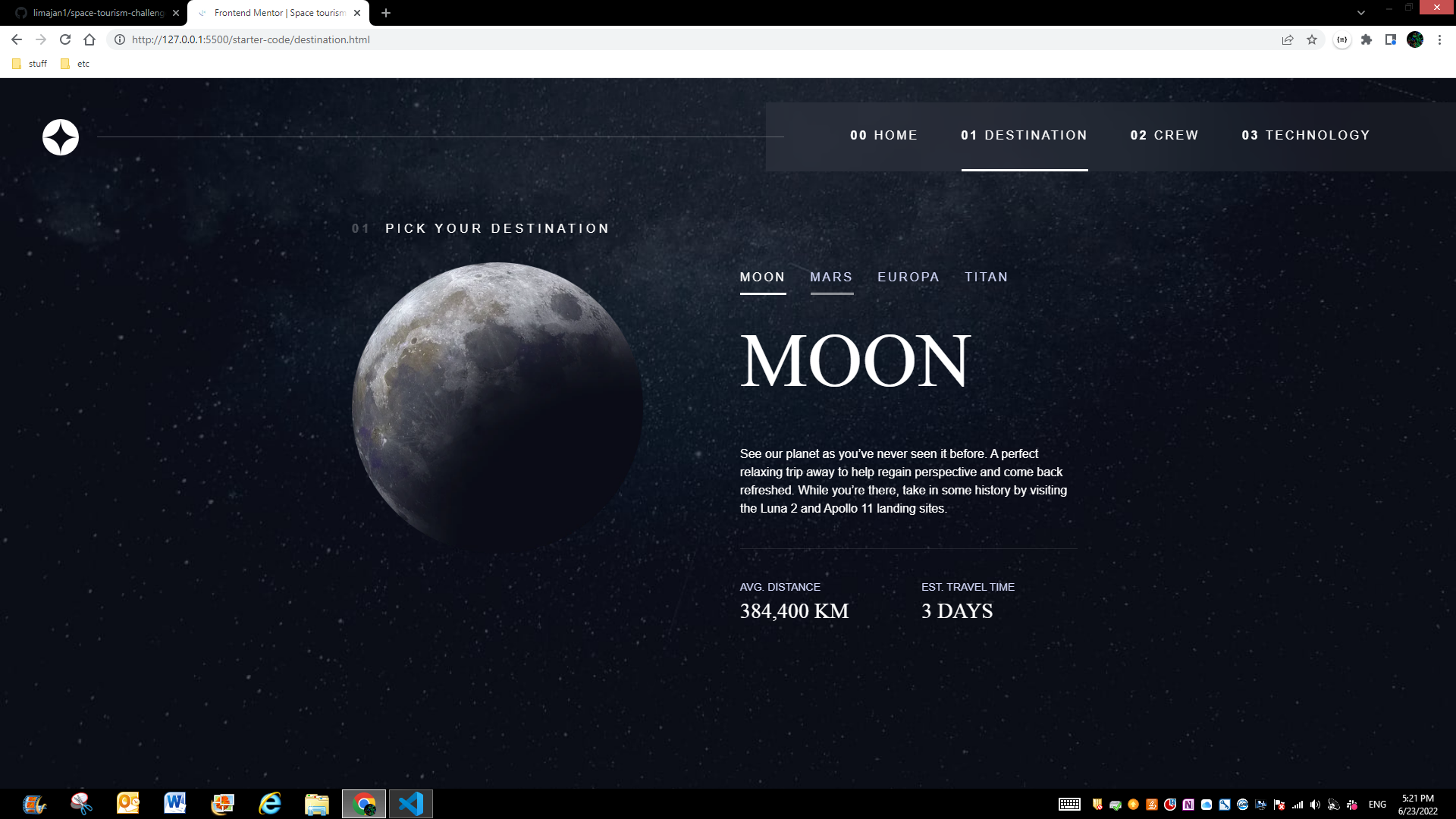 GitHub - MSaadat1/space-tourism-challenge