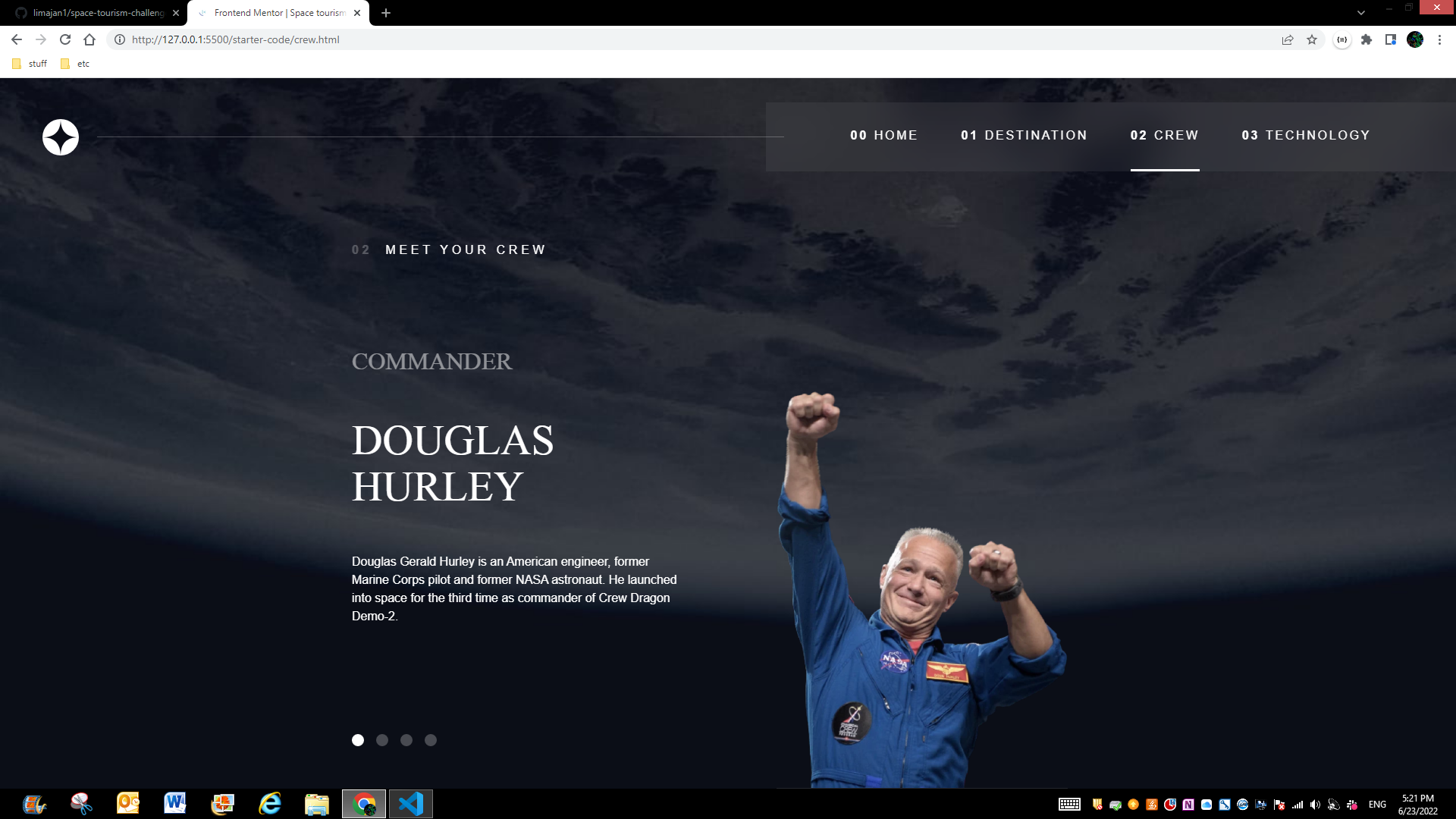 GitHub - MSaadat1/space-tourism-challenge