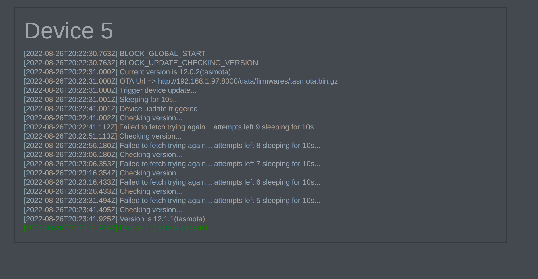 When starting auto-update I have an error: "Failed to fetch" · Issue #631 · TasmoAdmin ...