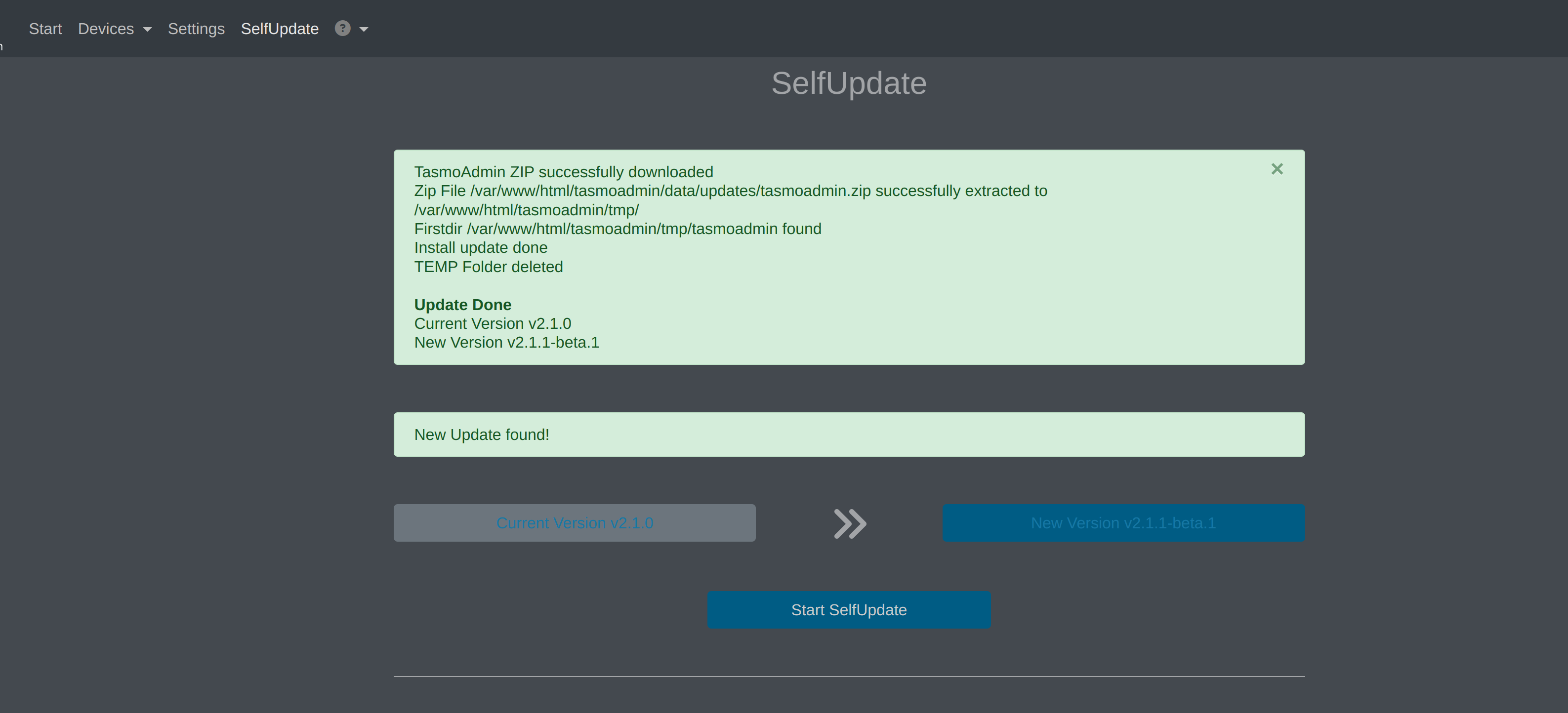 Error msgs while update · Issue #683 · TasmoAdmin/TasmoAdmin · GitHub