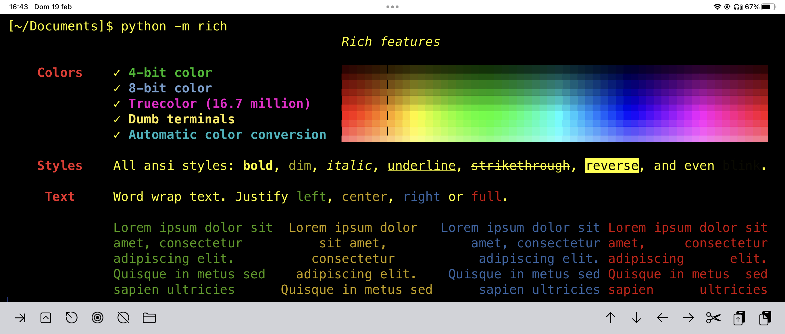Add support for 16 bit colors (needed by Textual) · Issue #536 ...