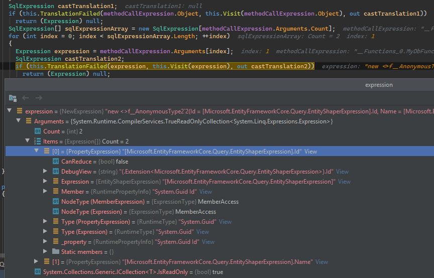 Newexpression Cannot Be Evaluated If Provided To Custom Db Functions · Issue 18026 · Dotnet