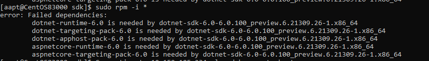 Can't download all .rpm packages of 6.0 Preview 6 from the link "dotnet ...
