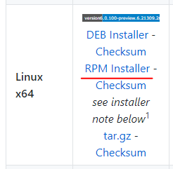 Can't download all .rpm packages of 6.0 Preview 6 from the link "dotnet/installer" on Linux ...
