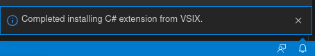 VS Code: [Linux]After installing c# extension, there is a Tooltip "Client Razor Language Server ...
