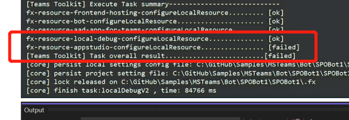 Created New Vs2022 Project With Teams Toolkit Bot Project Hit F5 Stuck At Ms Teams Web Ui With