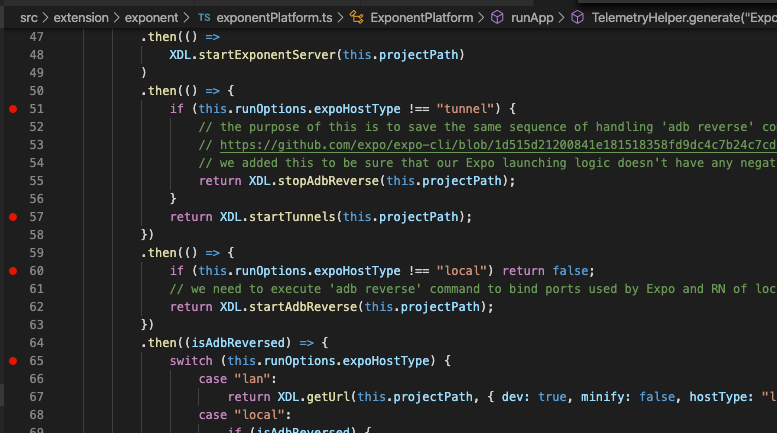 Could Not Debug Object Object · Issue 1230 · Microsoftvscode React Native · Github