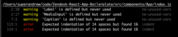 Indent as error · Issue #21 · Cloudhuset/Zendesk-React-App-Boilerplate · GitHub