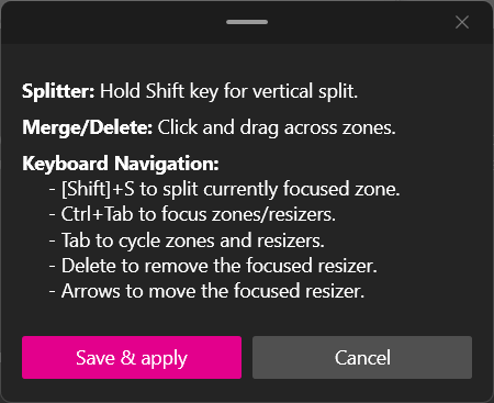 FancyZones editor: can't delete pane · Issue #21452 · microsoft/PowerToys · GitHub