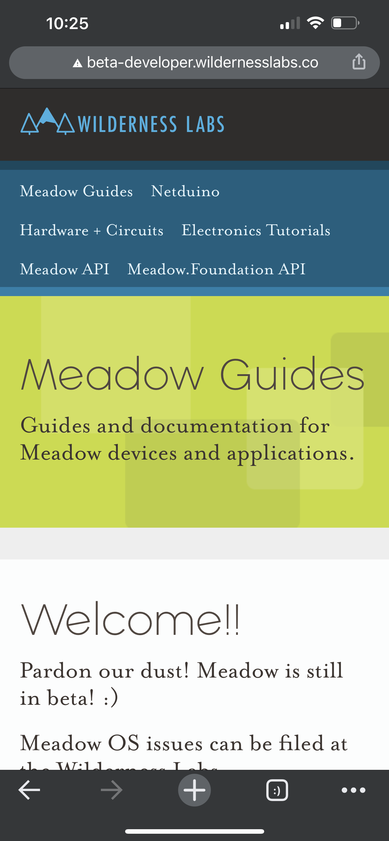 Menu icon missing on mobile · Issue #385 · WildernessLabs/Documentation · GitHub