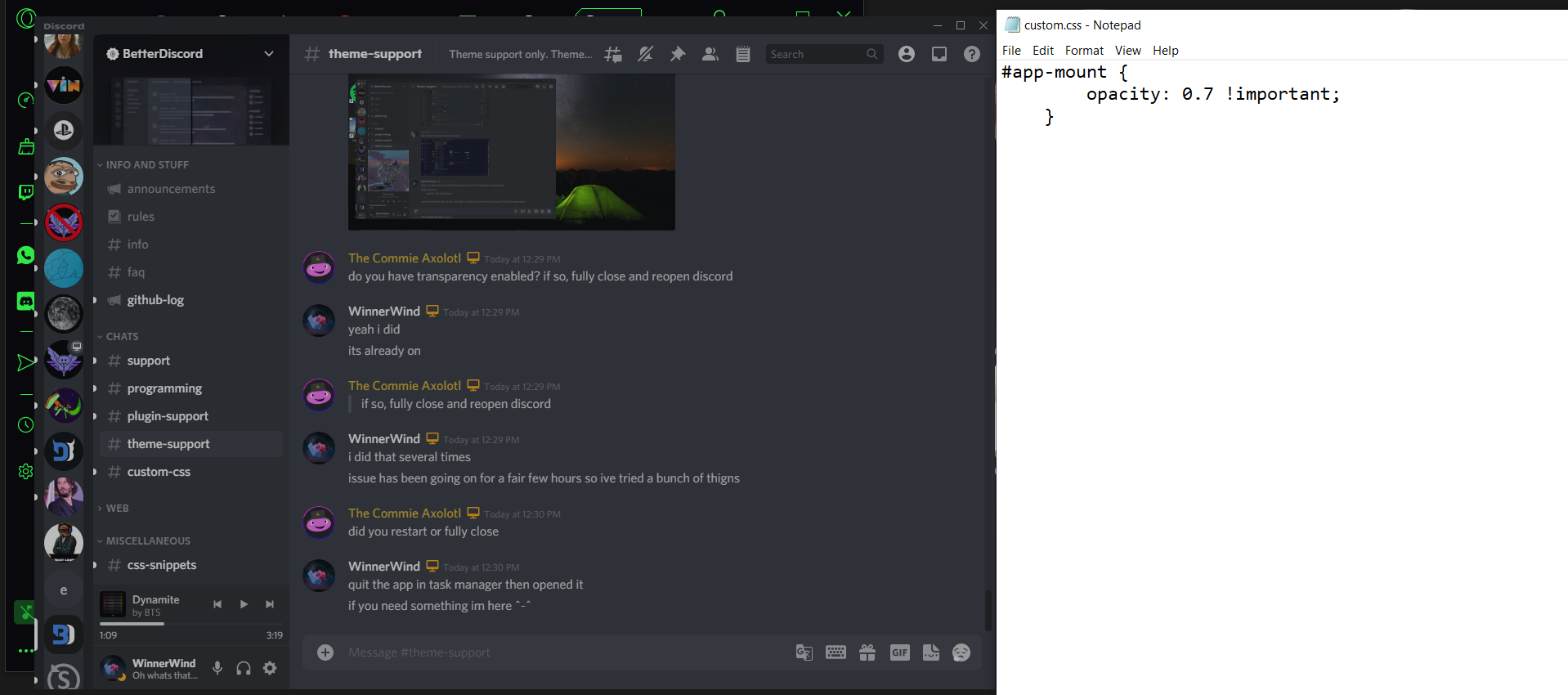 [Bug] Transparency is broken. · Issue #1205 · BetterDiscord/BetterDiscord · GitHub