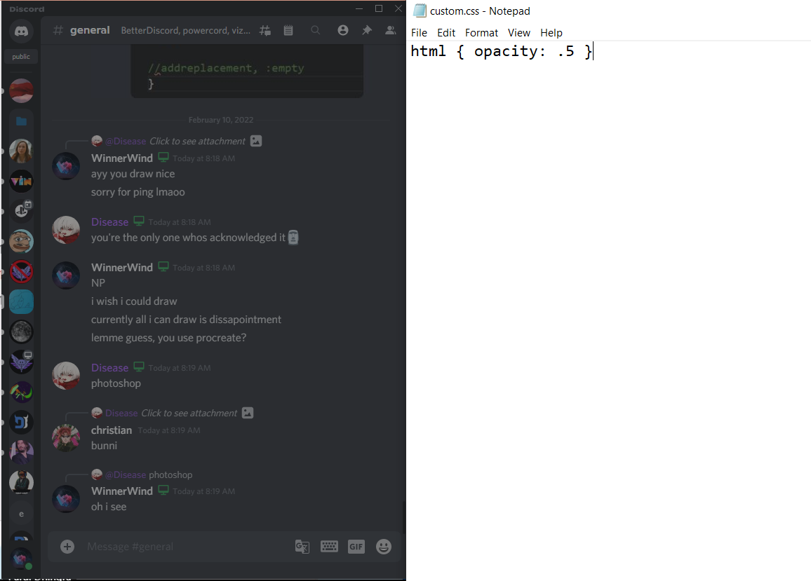 [Bug] Transparency is broken. · Issue #1205 · BetterDiscord/BetterDiscord · GitHub