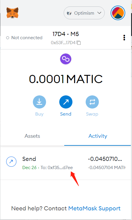 Optimisim ETH transfer sent to wrong address · Issue #13164 · MetaMask/metamask-extension · GitHub