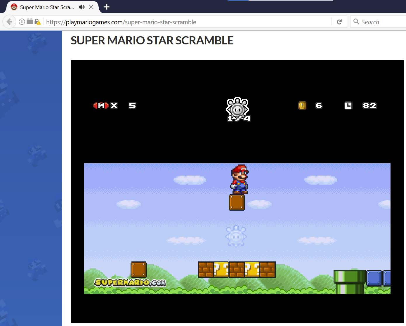 Super Mario Star Scramble not looking correct on extension · Issue ...