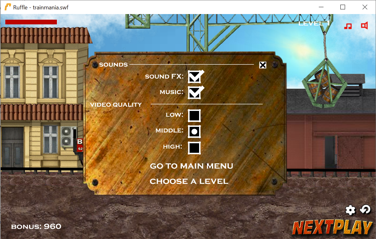 Train Mania Level Select Buttons Are Very Difficult To Click · Issue