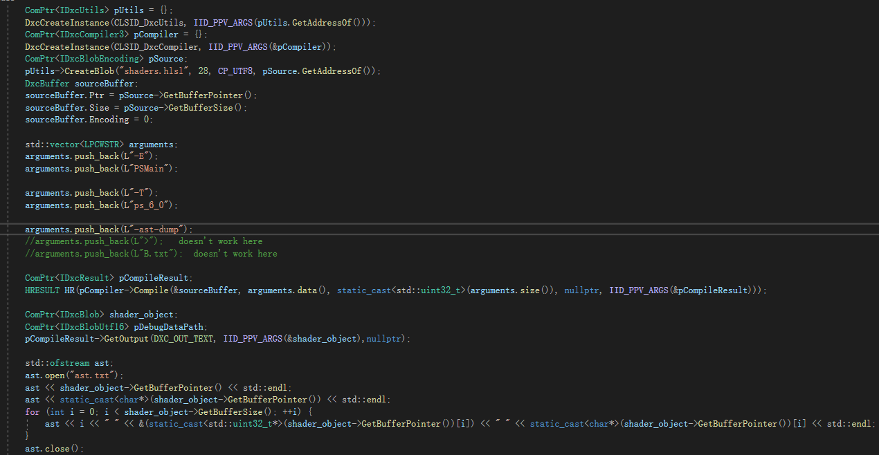 How to export the ast information · Issue #4632 · microsoft/DirectXShaderCompiler · GitHub