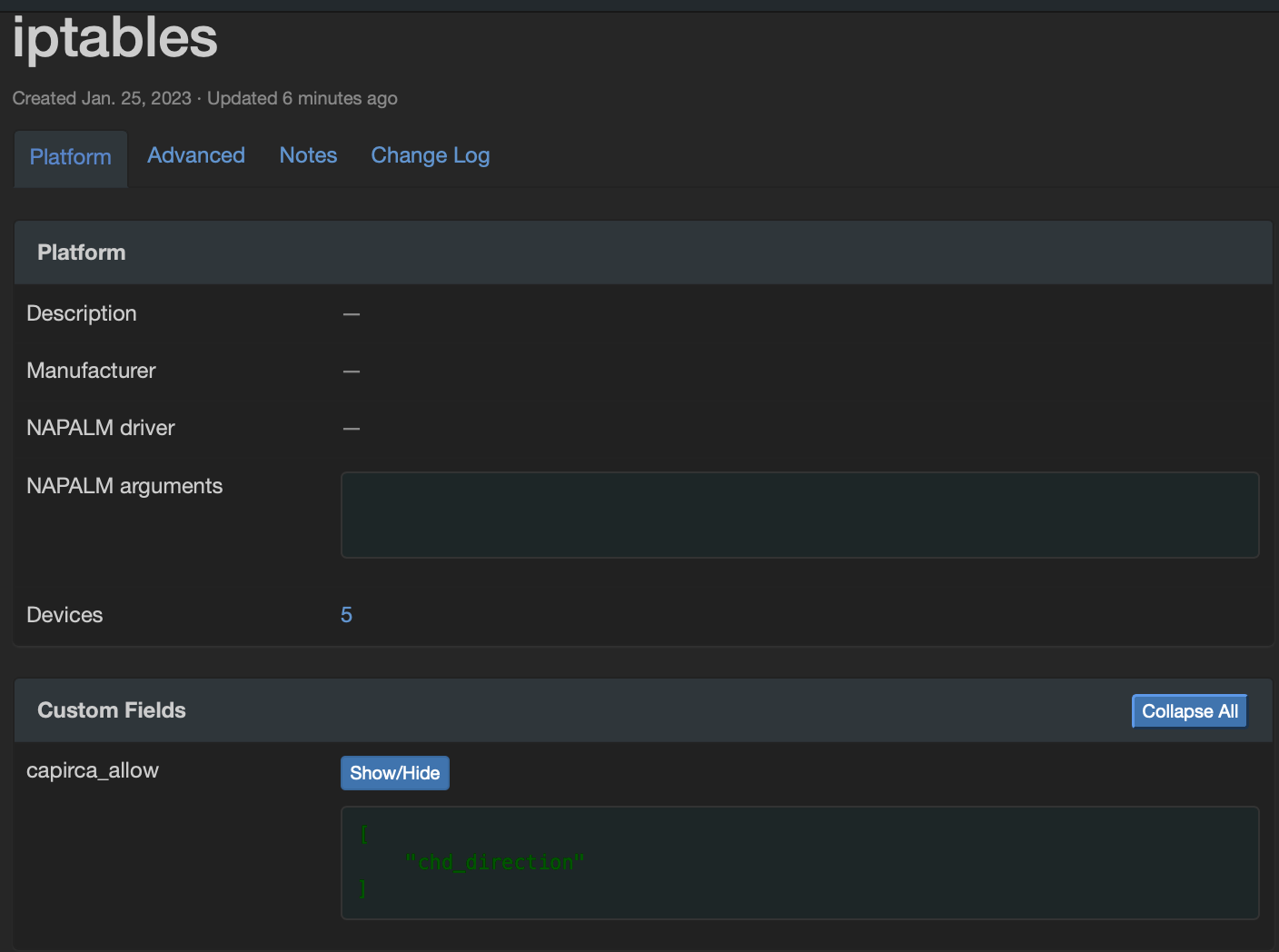 Cant generate capiraca policy for iptables platform · Issue #131 · nautobot/nautobot-app ...