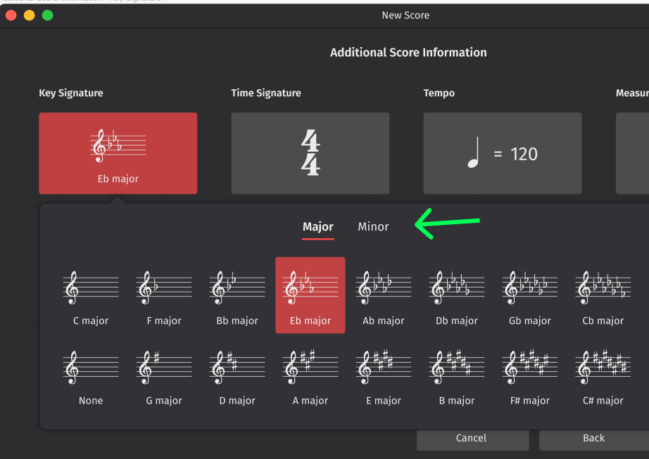 [MU4 Issue] “minor” and “major” words transparent on key signature pop up · Issue #7638 ...