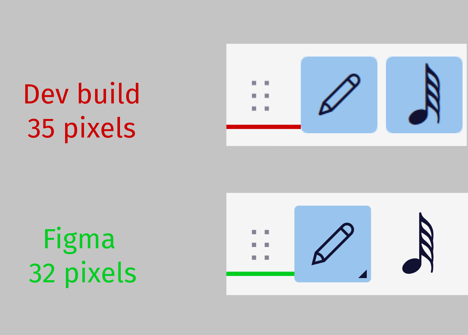 [MU4 Issue] [enhancement] The width of The grabber on the very left hand side on Note Input Bar ...