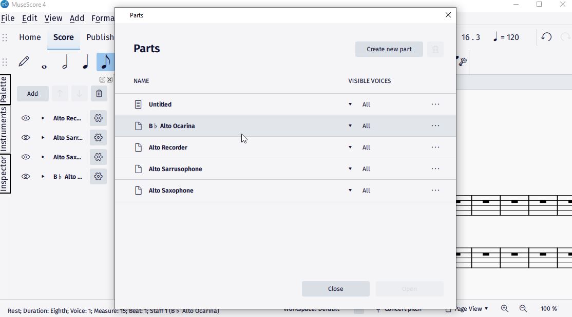 [MU4 Issue] Re-ordering instruments affects score but not the parts · Issue #7883 · musescore ...