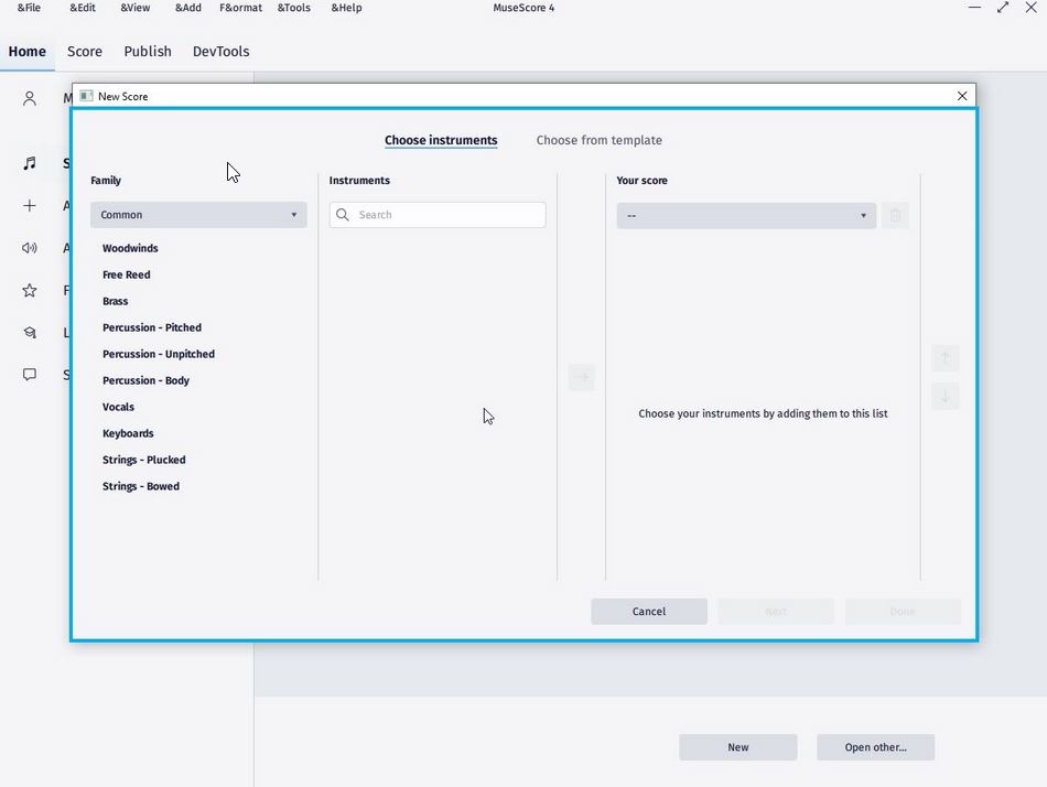 [MU4 Task] [Accessibility] New Score Wizard · Issue #8366 · musescore/MuseScore · GitHub
