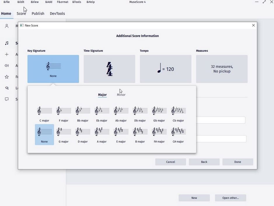 [MU4 Task] [Accessibility] New Score Wizard · Issue #8366 · musescore/MuseScore · GitHub