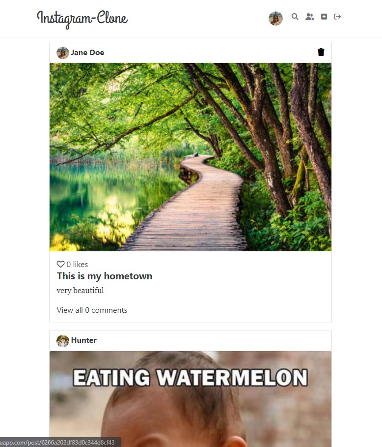 Github Ascty345 Mern Instagram Clone I Build A Small Version Of