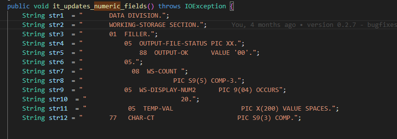 [bug] If A Numeric Field Is Defined Across 2 Lines It Gets Parsed As An Alphanumeric Field