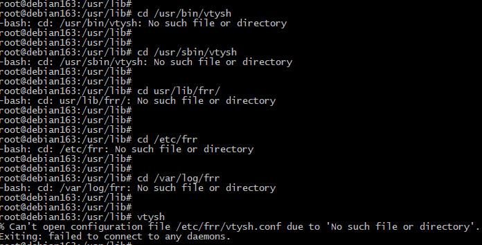 frr routing daemon and vtysh problem · Issue #7142 · FRRouting/frr · GitHub