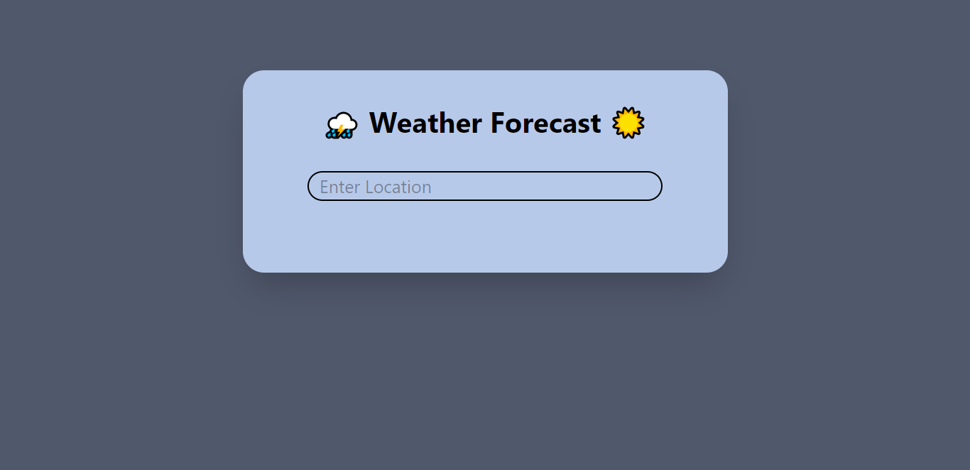 GitHub - shreyas0924/weather-forecast: Weather Forecast