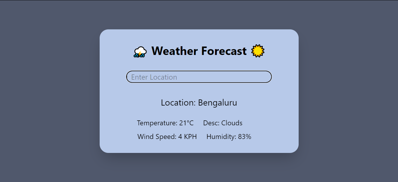 GitHub - shreyas0924/weather-forecast: Weather Forecast