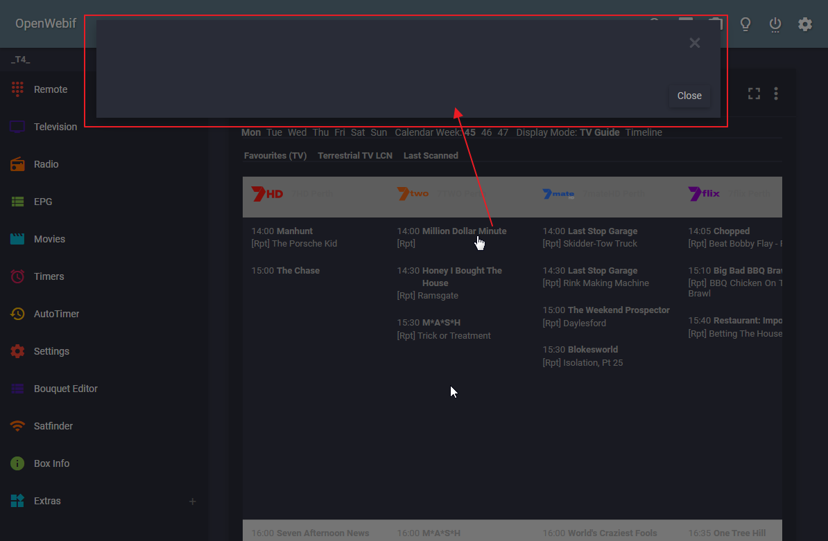 New design - EPG event info shows empty popup · Issue #1090 · E2OpenPlugins/e2openplugin ...