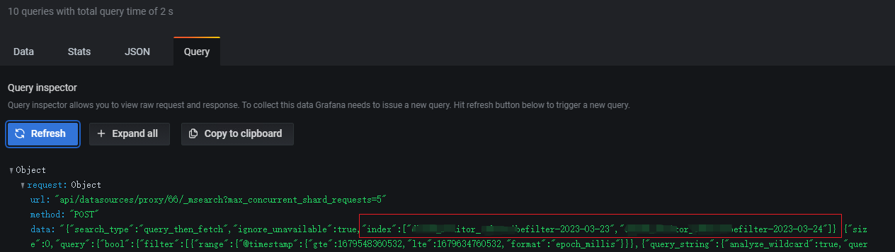 When my query uses expression and the time filter contains 0 to 8 hours of the day, there is no ...