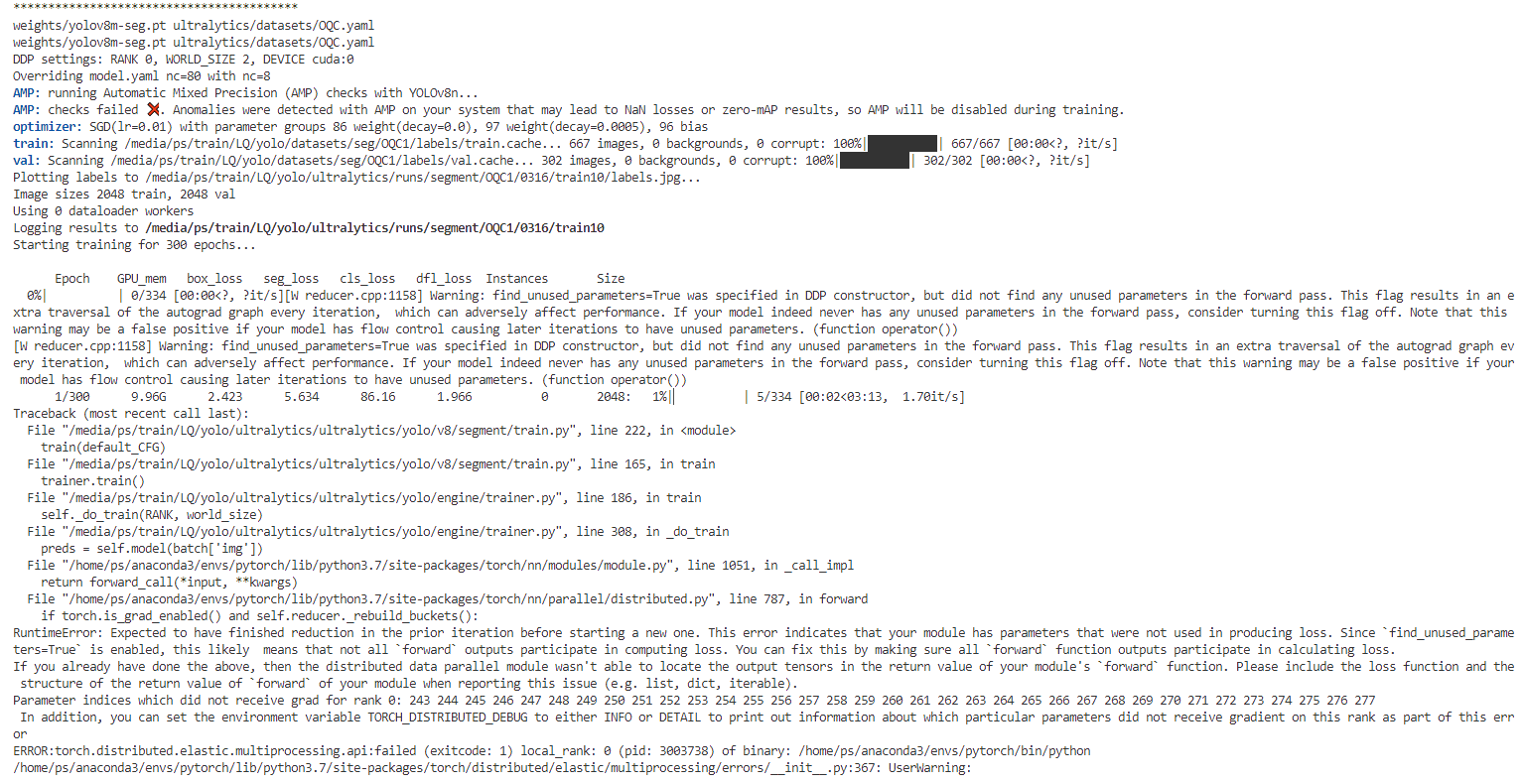 Cannot use DDP to train the segmentation model · Issue #1457 · ultralytics/ultralytics · GitHub