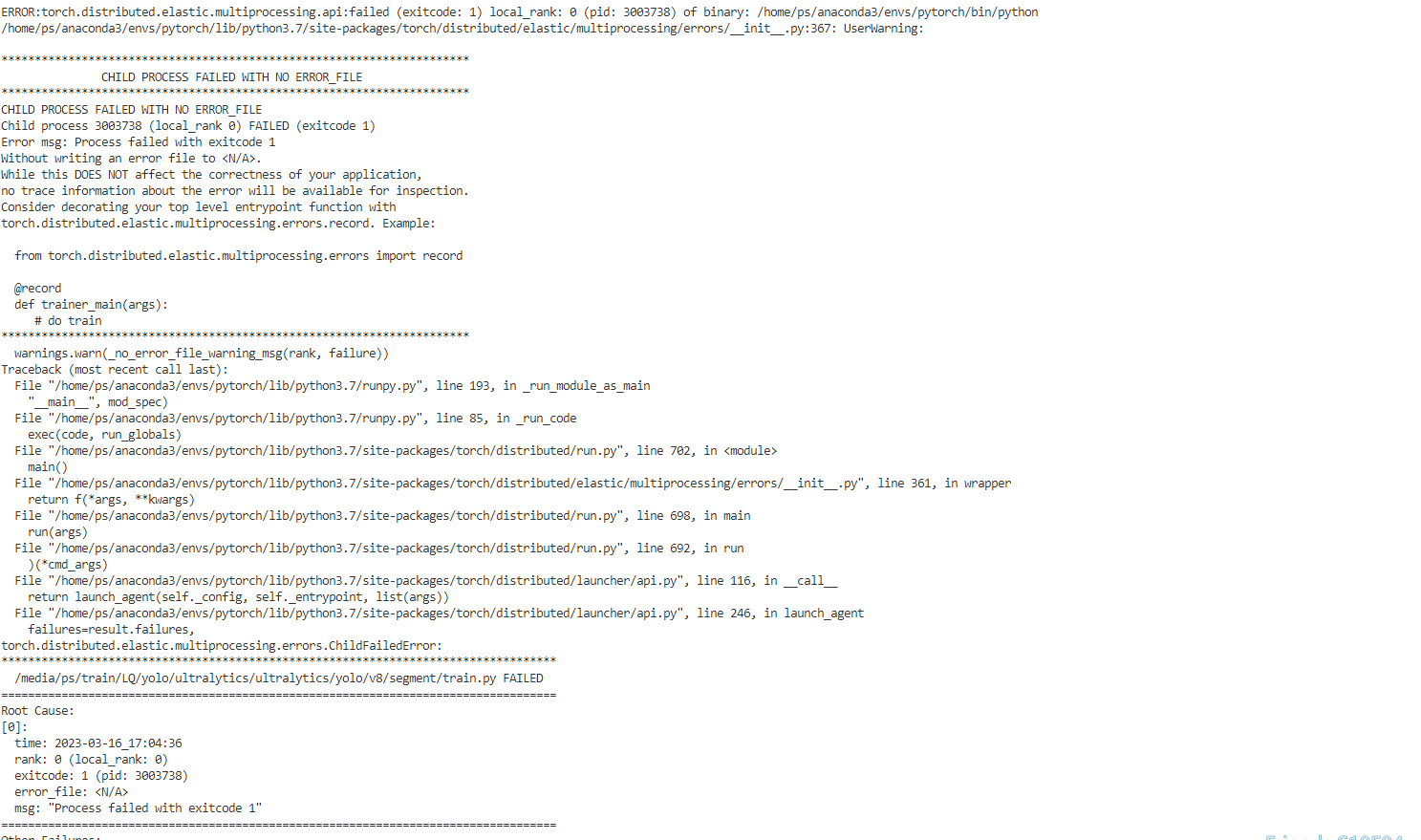 Cannot use DDP to train the segmentation model · Issue #1457 · ultralytics/ultralytics · GitHub