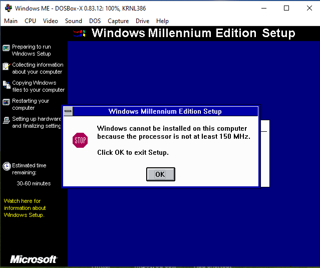 cannot install Windows ME · Issue #2522 · joncampbell123/dosbox-x · GitHub