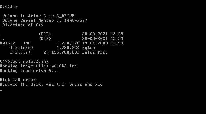 Can't mount 1.72M Floppy Disk, get Disk I/O Error when booting · Issue ...