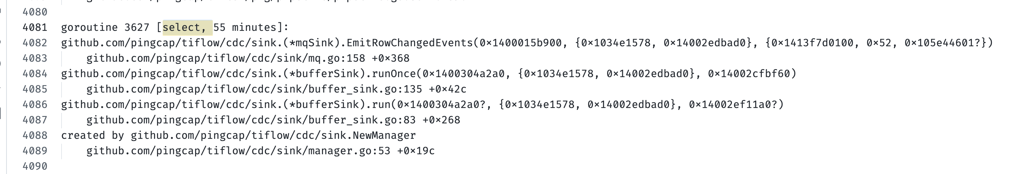 cdc emit row changed event to downstream kafka may block a long time. · Issue #4987 · pingcap ...