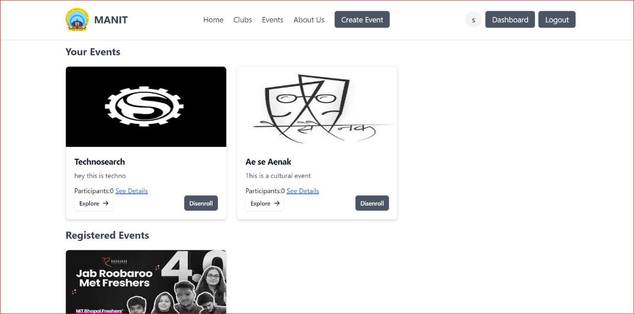 GitHub - ak4302392/Club-and-Event-management: a MERN app to manage the ...
