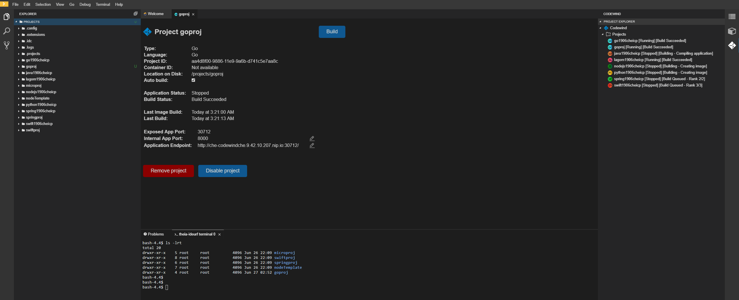 Projects missing from codewind palette in codewind che deployed in ICP · Issue #85 · eclipse ...