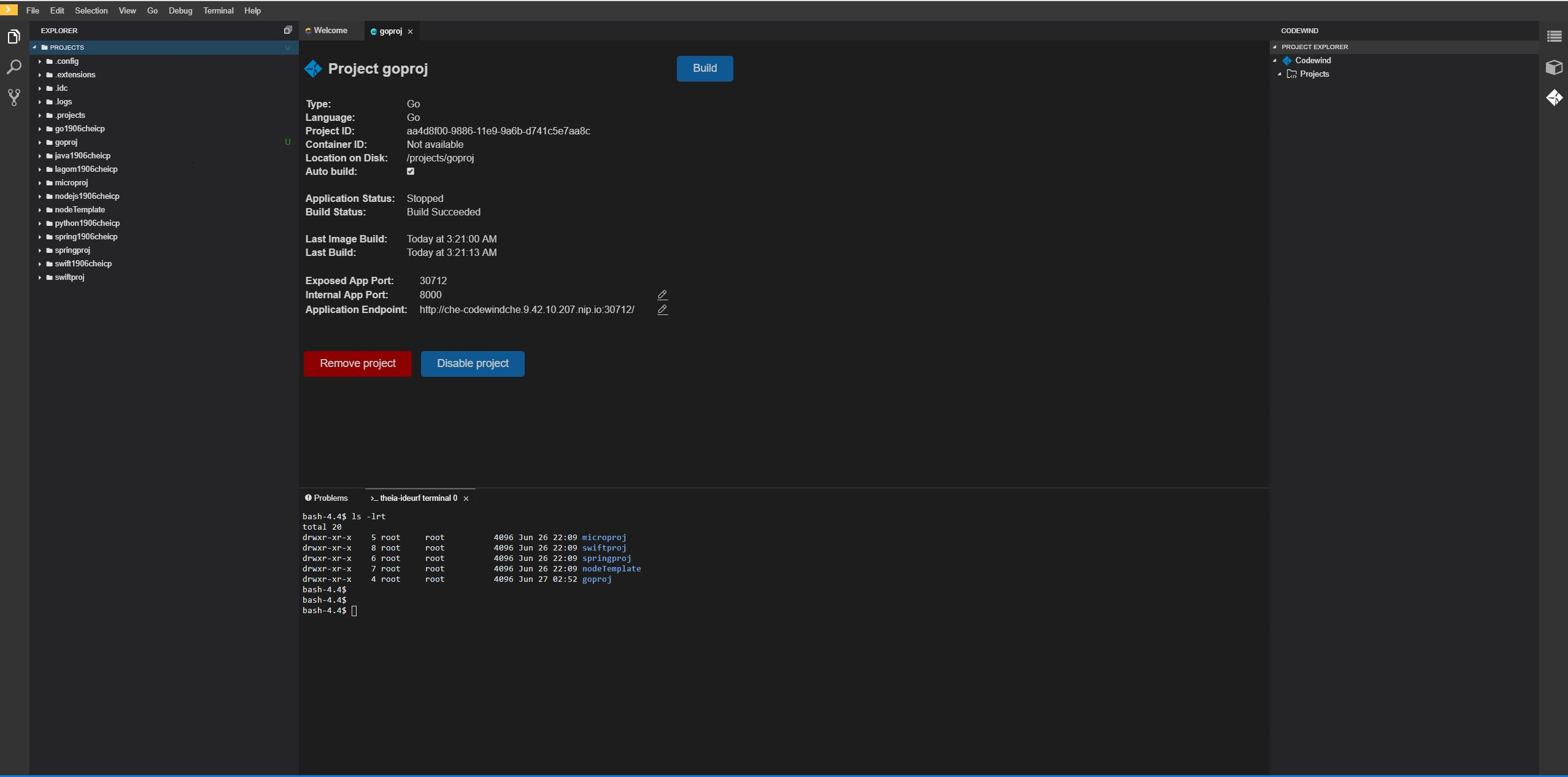 Projects missing from codewind palette in codewind che deployed in ICP · Issue #85 · eclipse ...